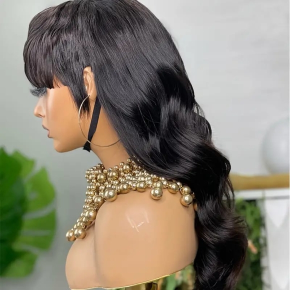 wigciti | Hair | Natural Black Human Hair Body Wave Dovetail Mullet ...